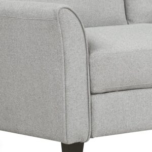 Harper&Bright Designs 3-Seat Sofa Living Room Linen Fabric Sofa Upholstered Sofa with Cushion Back (Light Gray)