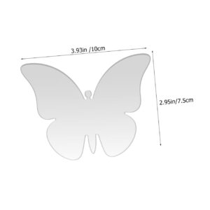 FUNOMOCYA 10 Sets Butterfly seat card DIY arch acrylic sign acrylic place cards holder wedding desk sign acrylic table numbers Clear Butterfly Acrylic sign digital sign Clip banquet blank