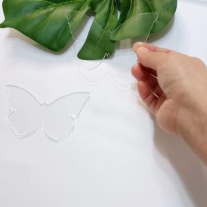 Set of 10 Blank Clear Acrylic Butterfly Table Place Cards,DIY Wedding Place Cards,Modern Table Settings for Celebrations Birthday Party Wedding Anniversary Engagement