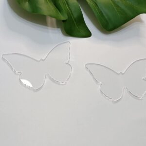 Set of 10 Blank Clear Acrylic Butterfly Table Place Cards,DIY Wedding Place Cards,Modern Table Settings for Celebrations Birthday Party Wedding Anniversary Engagement