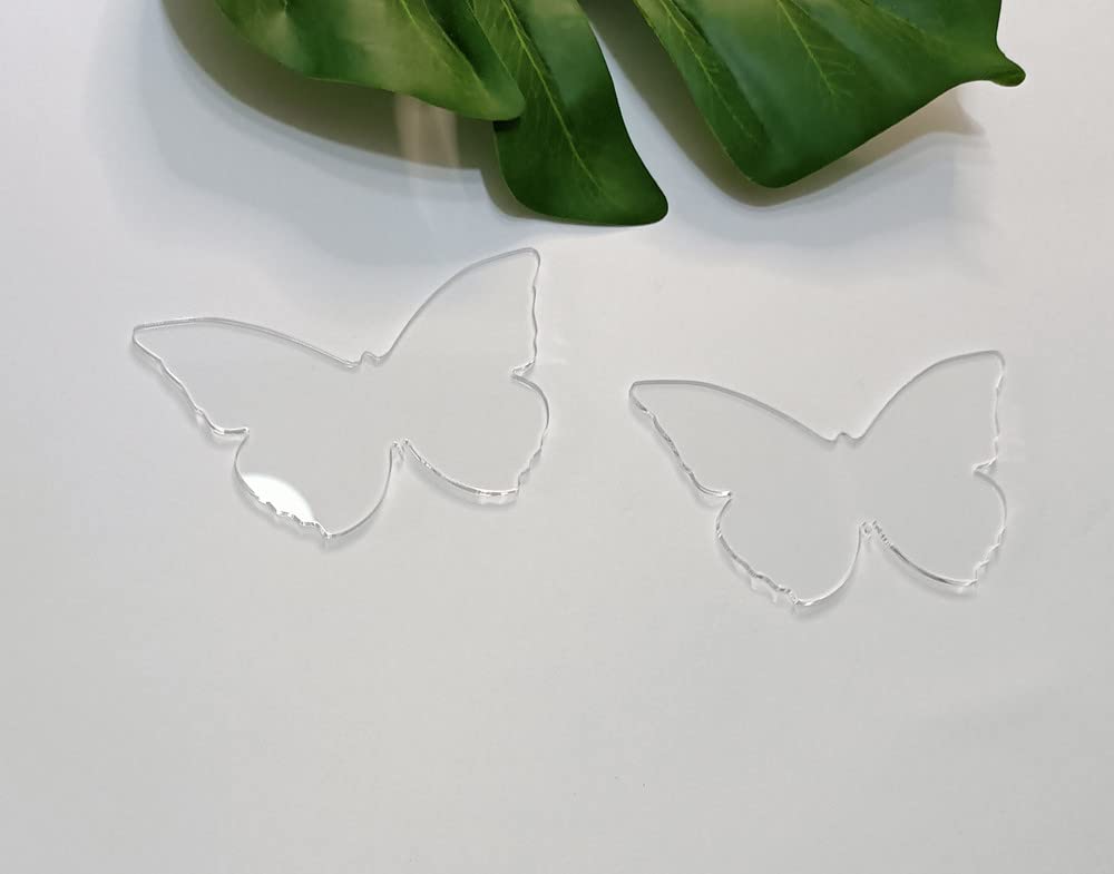 Set of 10 Blank Clear Acrylic Butterfly Table Place Cards,DIY Wedding Place Cards,Modern Table Settings for Celebrations Birthday Party Wedding Anniversary Engagement