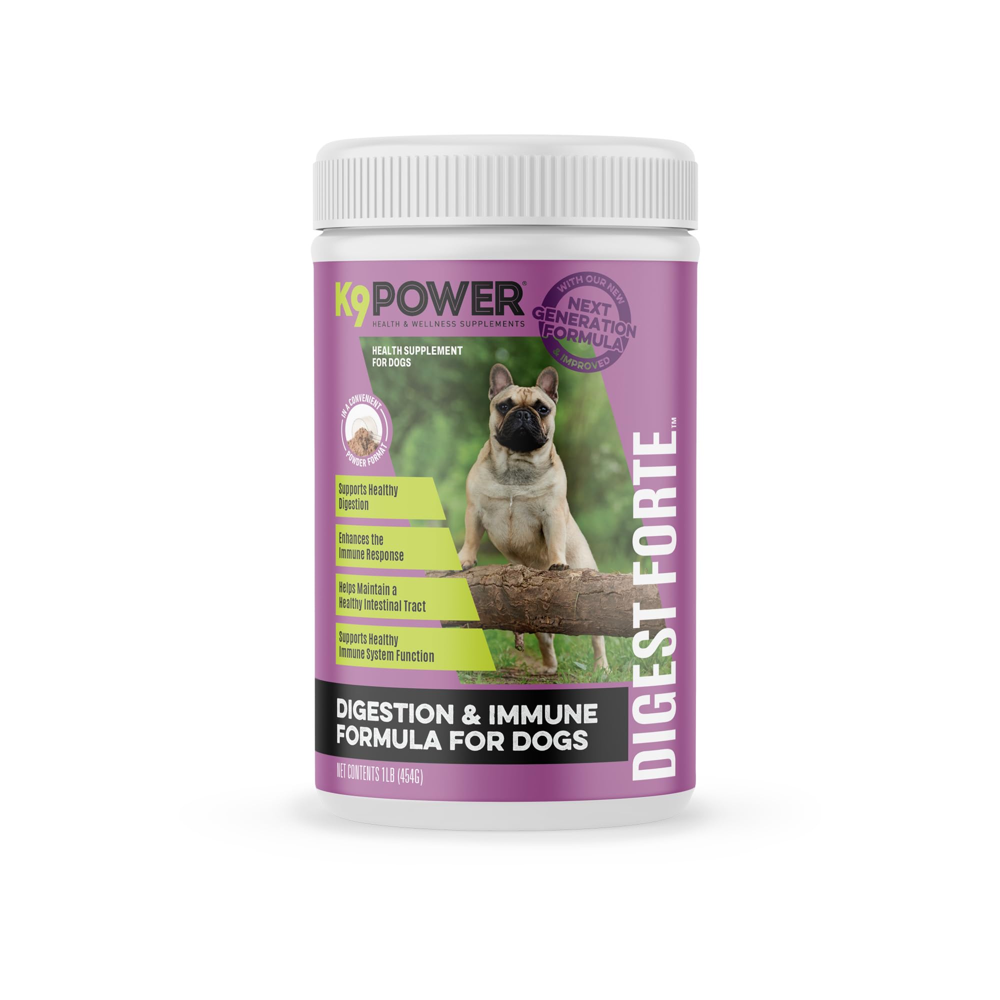 K9 Power Digest Forte for Dogs 1lb – Digestive Support - Enhances Nutrient Absorption - Balances Gut Flora - Eases Discomfort & Boosts Immunity