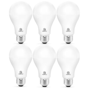 6 pack super bright light bulb 150 watt equivalent a21 led light bulb, daylight 5000k, 2600 high lumens led bulb, e26 base, non-dimmable, ul listed