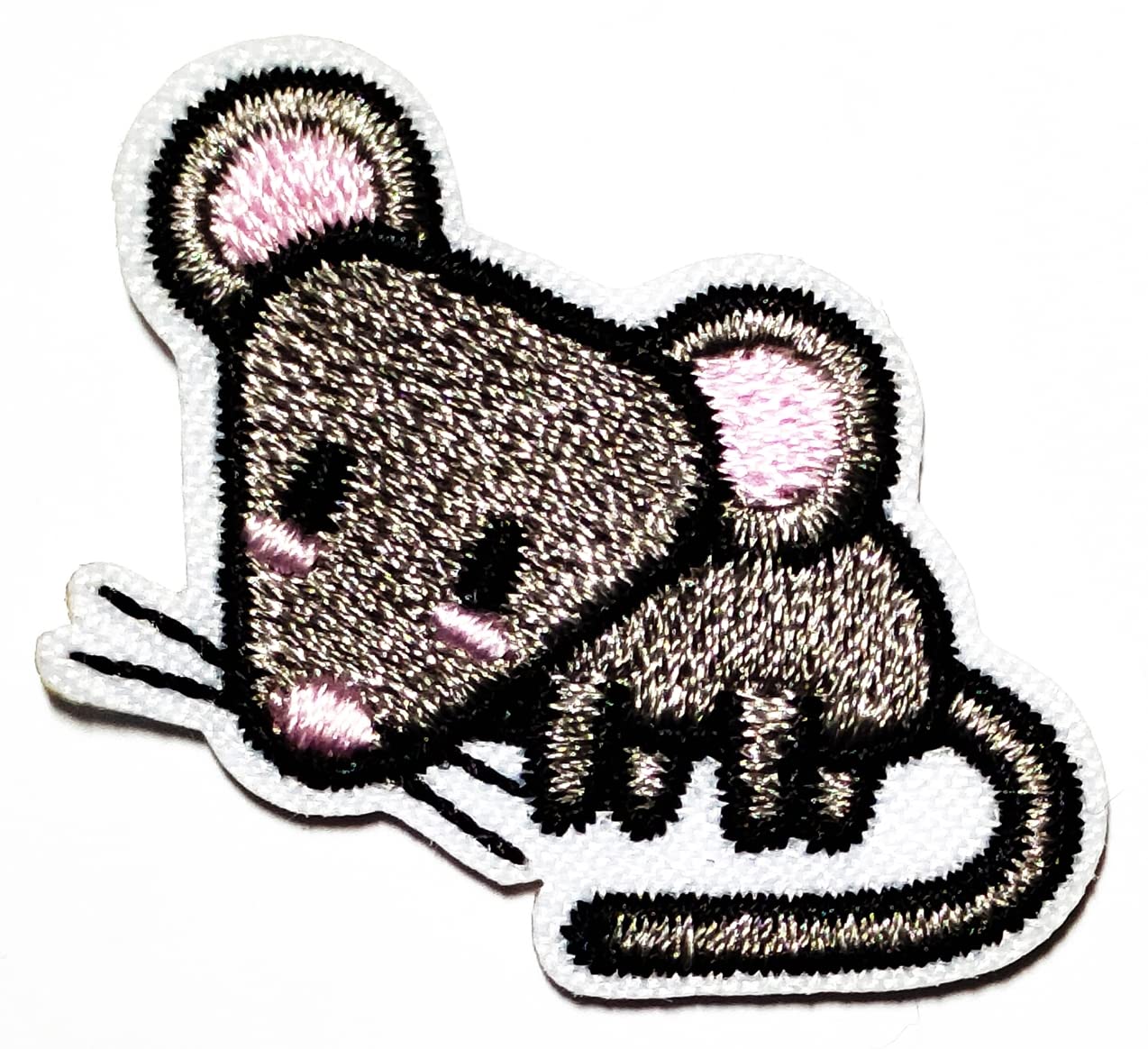 Tiny Truly Lovely Mouse Rat Cartoon Children Kid Embroidered Sew on Patches Stickers Logo Clothes T-Shirt Jackets Hats Jeans Backpacks DIY Embroidery Costume Patch for Men Women Boys Girls (3 PCS)