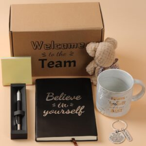 new employee welcome to the team gift sets employee appreciation gift sets includes coffee mug greeting card key chain multifunctional pen notebook note towel christmas appreciation gift for worker