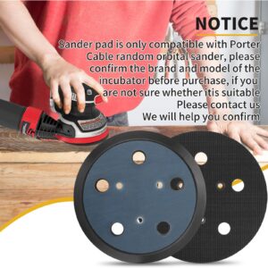 2 Pack 5 Inch 5 Hole Orbital Sander Replacement Pad for Porter Cable 333 333VS Random Orbit Sanders - Hook and Loop Sanding Pad Parts for Porter Cable 13904/13909