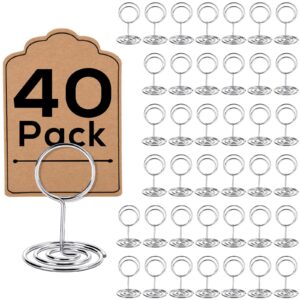 gctwfyk place card holders, 40pcs table number holders, 2 inch mini picture holders for tables, name cards photo menu memo clips sign, suitable for weddings, birthday anniversary parties, restaurants