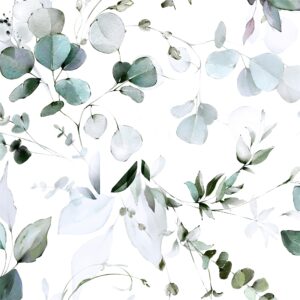 laatse green leaf contact paper 17.5" x 393" floral leaf wallpaper peel and stick vintage self adhesive wallpaper, waterproof, vinyl wall covering for bedroom cabinet countertop decor