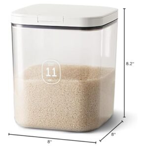 LivLab Flour Container 20LBS - 10 L /10.5 QT /10 KG - Rice Container Storage Food Grain Container Bins Household for Kitchen Pantry Organization (11L)