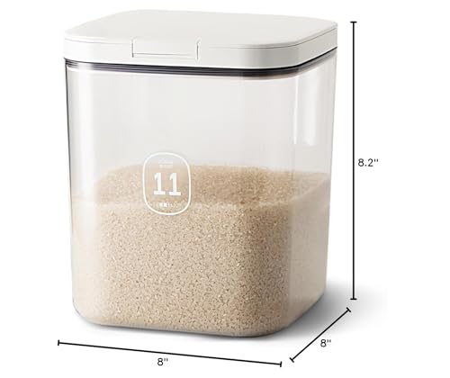 LivLab Flour Container 20LBS - 10 L /10.5 QT /10 KG - Rice Container Storage Food Grain Container Bins Household for Kitchen Pantry Organization (11L)