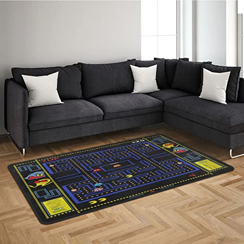 Classic Arcade Games Rug Retro 90s Arcade Theater Style Popular Game Room Area Rug for Living Room Playroom Home Decor Carpet Modern Fun Rug 3' x 4'