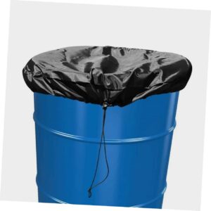 MERRYHAPY can Cover Bucket Lid Trash Can Cover Outdoor Cloth Trash Can Lid Oxford Cloth Barrel Cover Storage Container Cover Water Bucket Cover Black Storage Bucket Protection Can Covers