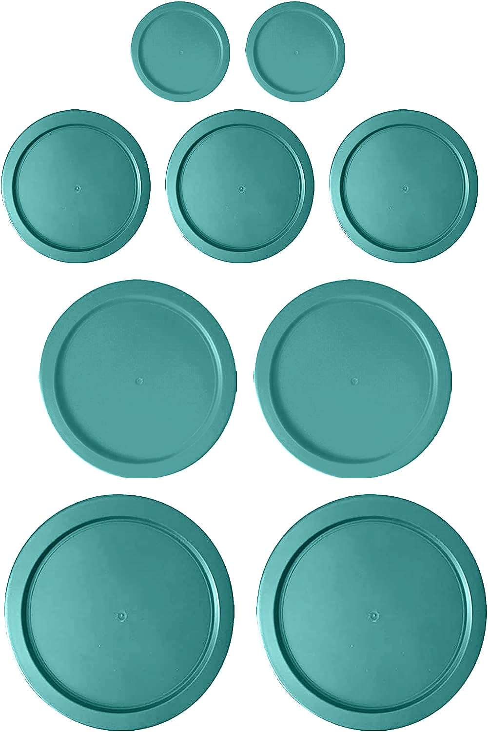 Replacement Lids for Pyrex Containers (2) 1-Cup (3) 2-Cup (2) 4-Cup (2) 7-Cup (Turqoise)