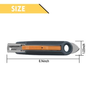 XW 4-pack Self-retracting Safety Box Cutter, Utility Knife with Quick Blade Change, Extra 10 Blades Included