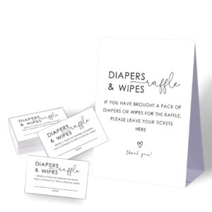 diaper raffle tickets for baby shower,rustic baby shower decorations,fun baby shower games for adults,baby shower games gender neutral,1 sign & 50 cards set