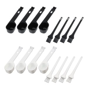 semetall coffee brush set,coffee scoops with cleaning brush for coffee machine