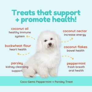 CocoTherapy Coco-Gems Dog Training Treat (Peppermint + Parsley) 5 Oz.