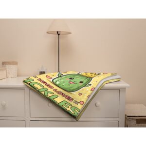 Pickles Blanket Gifts 60 x 50 Inch for Teen,Just a Girl Who Loves Pickles Fannel Fleece Super Soft Throw Blanket Travel Throw Blanket for Bed Couch Sofa