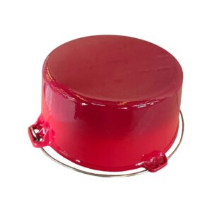 Red Enamel Coated Cast Iron Dutch Oven 9 Qt