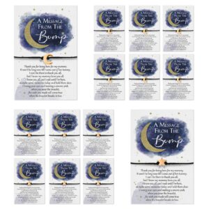 henoyso 50 set over the moon baby shower favors for guests a message from the bump wish bracelets baby shower bracelets twinkle twinkle little star party favors for guests thank you gifts