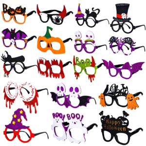 Garma 18 PCS Halloween Glasses for Kids Adults Funny Halloween Party Favors Photo Booth Props Costume Accessories Halloween Party Decorations