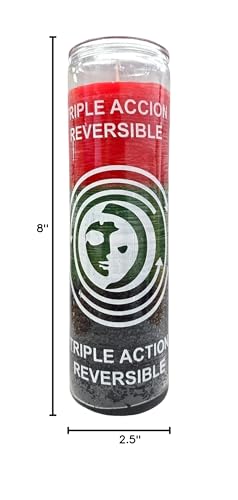 7 Day Candle 3 Color Triple Action Reversible- Red/Green/Black