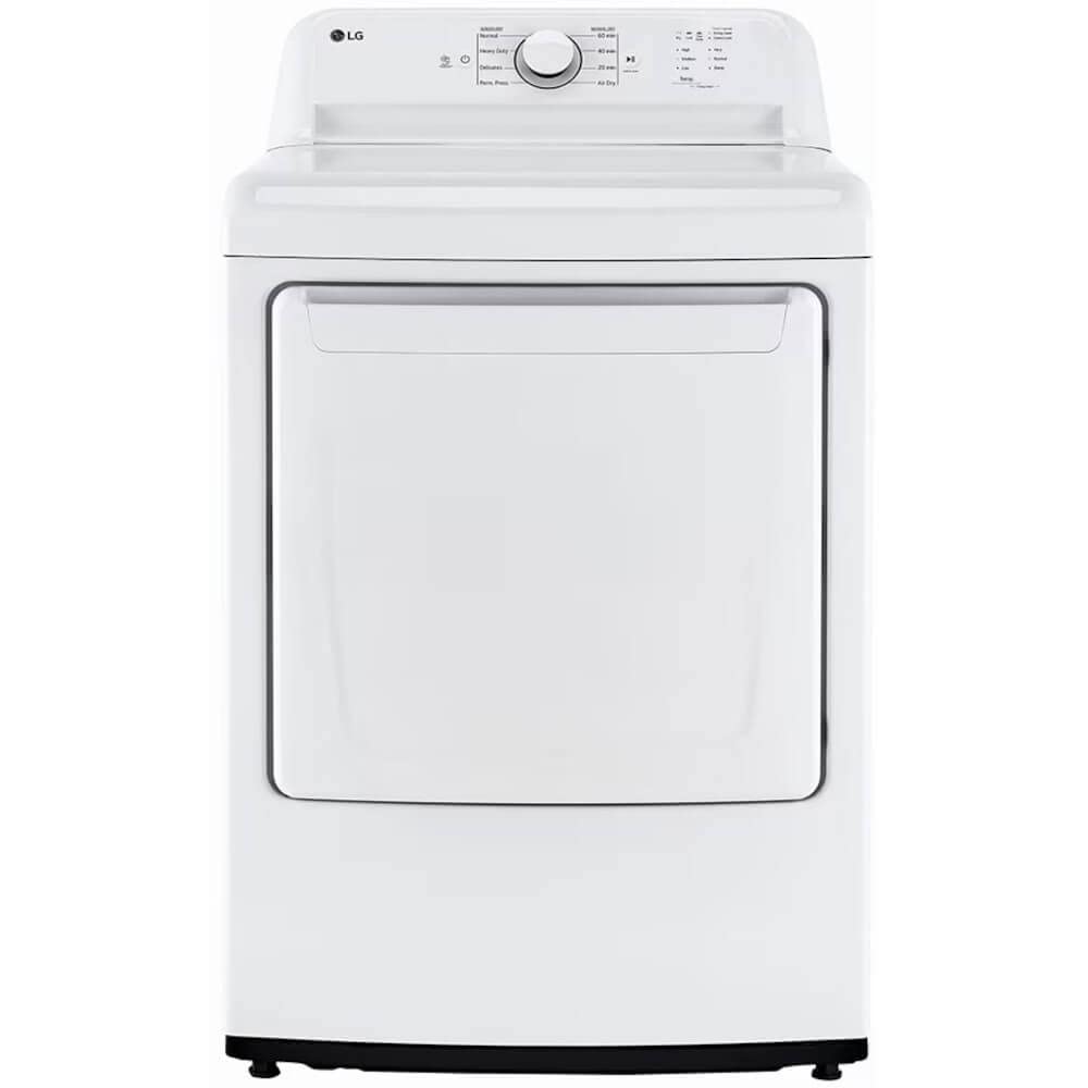 LG DLE6100W 7.3 Cu. Ft. White Front Load Smart Electric Dryer