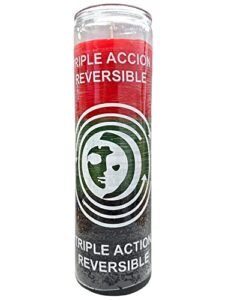 7 day candle 3 color triple action reversible- red/green/black