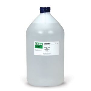 distilled water, singly distilled, laboratory grade, 3.8 l