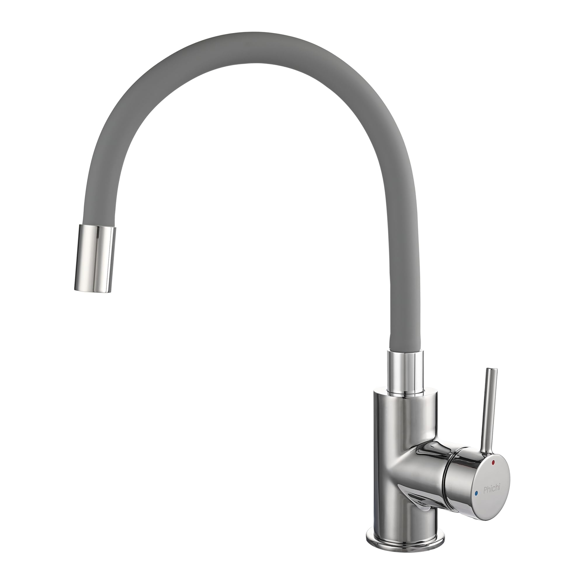 PHICHI Pull Out Kitchen Sink Faucet, 360° Free Bending Kitchen Faucet, Adjustable Sink Kitchen Faucet,Hot and Cold Kitchen Faucet, Universal Foaming Pipe,Grey