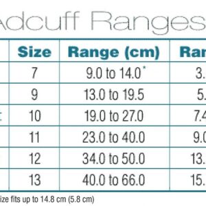 ADC e-sphyg 3+ NIBP Monitor, Set of One-Piece, Reusable Adcuff+ Cuffs (Small Adult, Adult, Large Adult), 9003K-MCC1