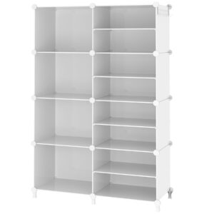 awtatos closet organizer 8 cube storage shelves portable closet clothes organizers and storage stackable cubby shelving for closet bedroom living room office white