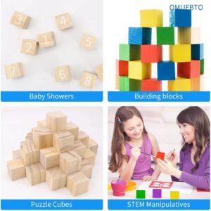 50Pcs Wooden Cubes 1inch Natural Wooden Blocks Unfinished Wood Blocks for Wood Crafts Blank Wood Square Blocks for Crafts and DIY Projects Puzzle Making.…