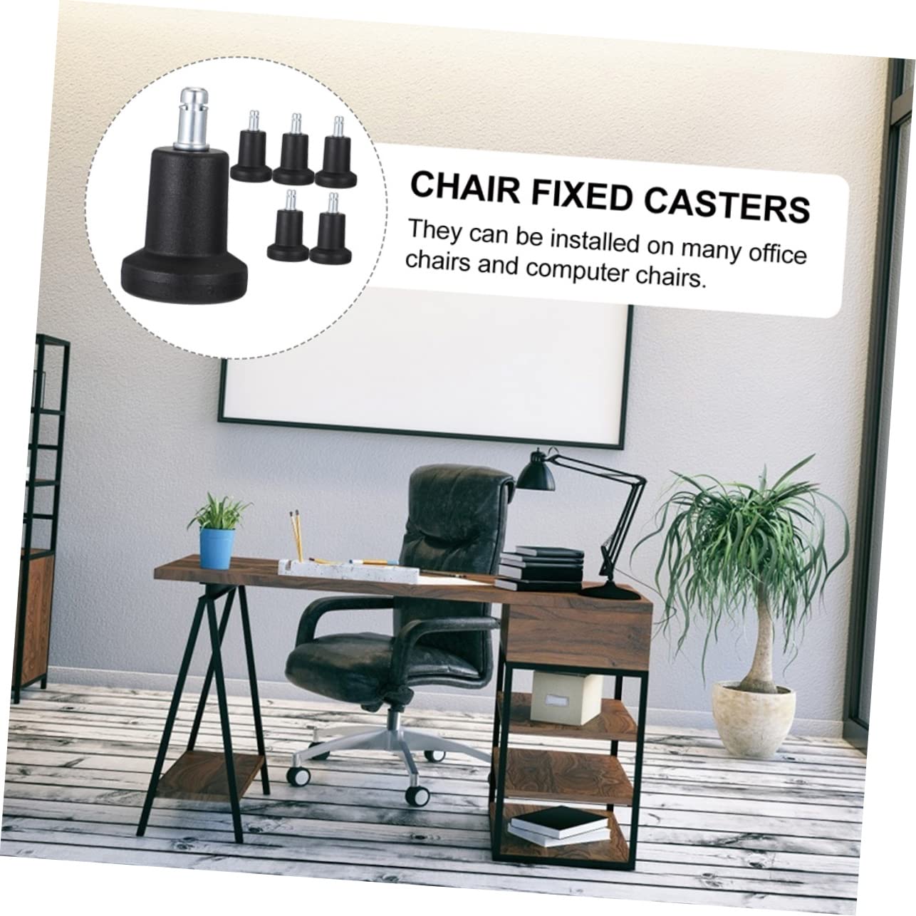 NUOBESTY 12 Pcs Fixed Caster Pads Swivel Accent Chair Swivel Office Chair Swivel Desk Chair Furniture Casters Chair Swivel Caster Wheels Adjustable Chair Desk Chair Leveler Desk Fixed Feet