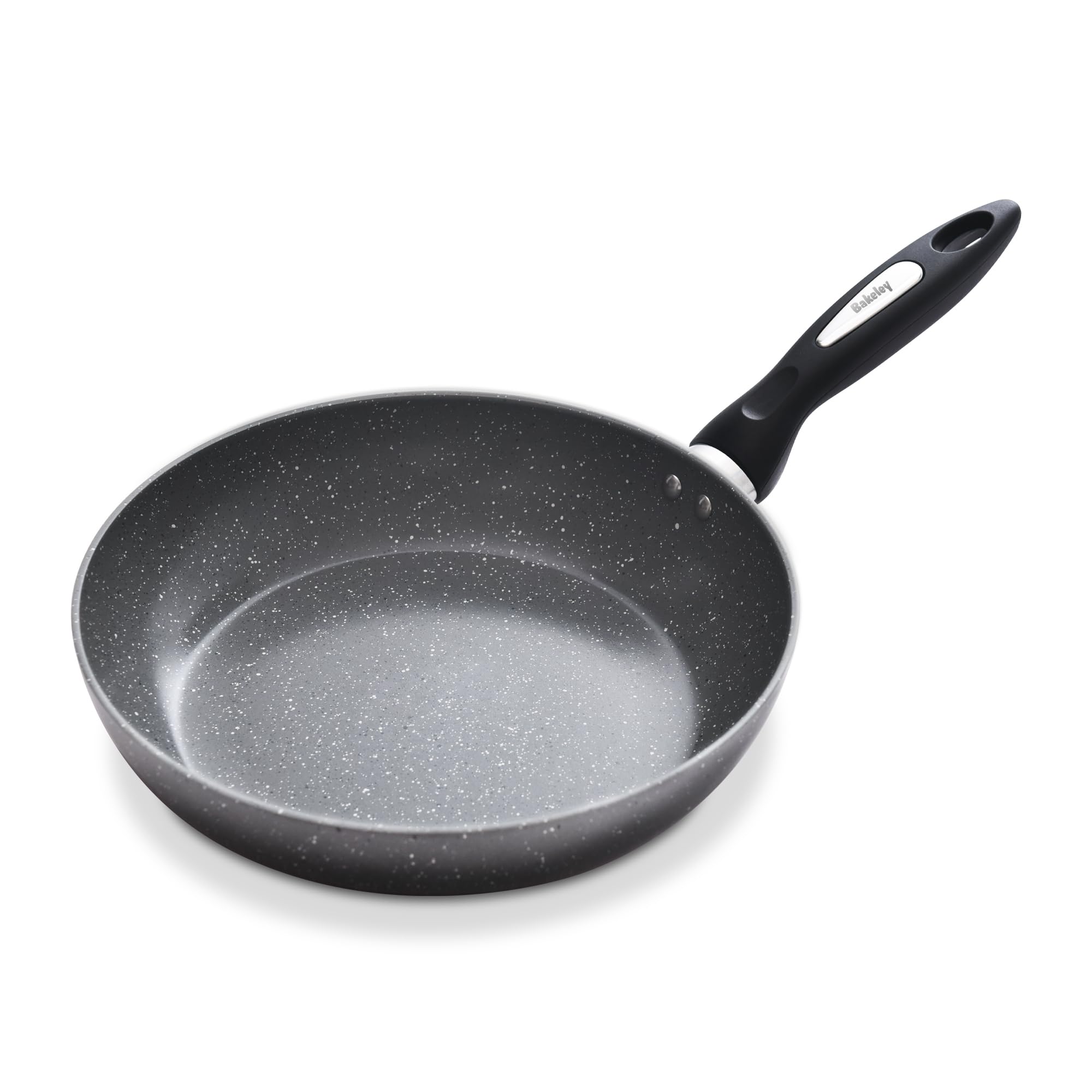 Bakeley Nonstick Frying Pan with Granite Coating, 10" Aluminium Skillets Oven & Dishwasher Safe, Ideal for Omelettes & Easy Cleaning