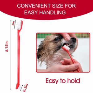 Ninieleph VibrantPet Toothbrush Set - 8-Pack with Dual-Head Design, Transparent Tube Packaging for Convenient Storage and Travel | Enhance Pet Dental Care