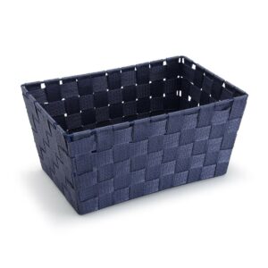 versa basket large dark blue textile 20 x 15 x 30 cm