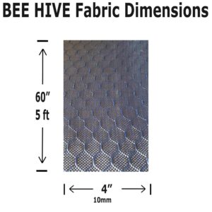 KARBXON - 4 in x 5 ft – Beehive Weave - Carbon Fiber Aramid Fabric - Blue - 3K - 240g/meter - Beehive Weave 4” Wide Hemmed Fabric for Repair, DIY Projects (5, Ft)