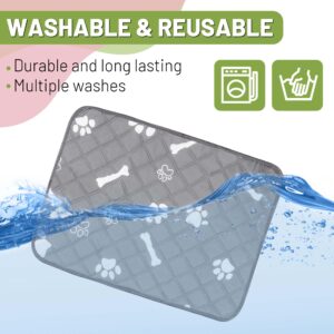 PatiencET Washable Pee Pads for Dogs, 18'' x 24" Reusable Puppy Pads with Super Absorbent for Pet Training, Housebreaking and Incontinence, 2 Pack Puppy Potty Pads with Waterproof Bottom