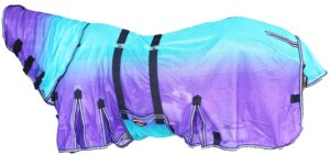 challenger 84" horse light summer spring airflow mesh removable neck purple ombre 73160