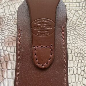 Carl Thomas Leathers Custom Leather Knife Sheath Fits Buck 120 Knife, Fixed Blade Knife Holder, Brown, Sheath Only