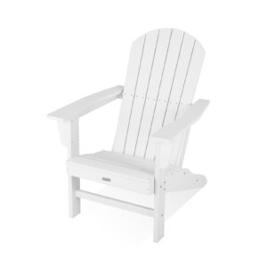 pizato modern adirondack chair wood texture, 2.0 hdpe material weather resistant not fade & crack composite adirondack chairs fire pit chairs, white imitation wood grain