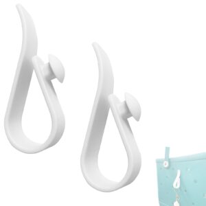 feicuibexi hooks accessories for bogg bags, insert charm cup holder connector key holder hat hanger, 2pcs white