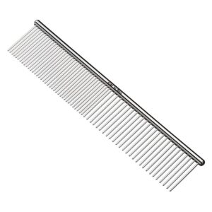 Andis 68550 Stainless-Steel Comb for Knots, Mats & Loose Hair Removal - Effective Dematting Tool, Comfortable, Lightweight, Portable & Safe for Dogs, Cats & Pets – Silver, 7-1/2-Inch