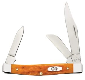 case xx knives stockman 26562 persimmon orange bone stainless pocket knife