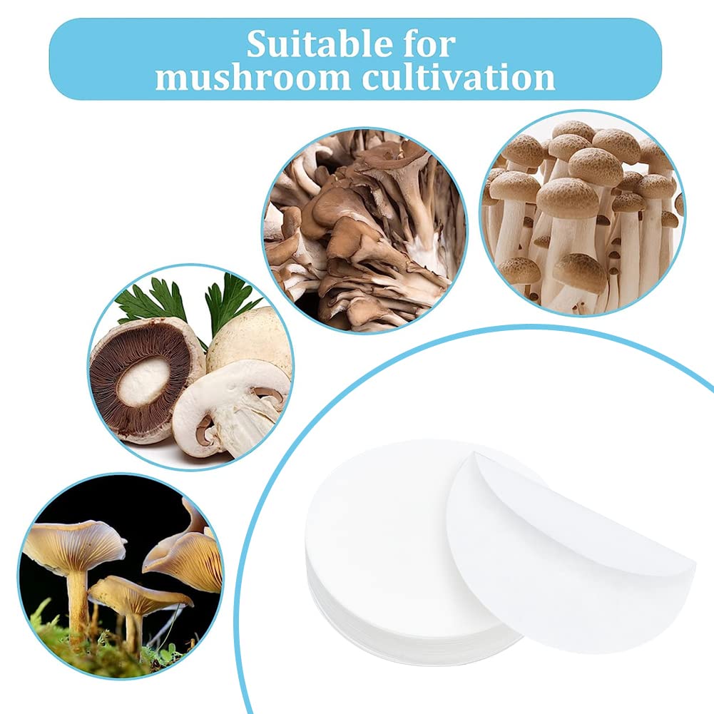 GORGECRAFT 100PCS 90 mm Qualitative Synthetic Filter Discs Cellulose Filter Paper Circular Funnel Filters Medium Speed Extract Filtration Ashless for Buchner Funnel Mushroom Cultivation