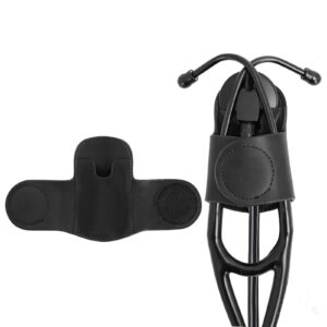 mirfane stethoscope holder-stethoscope clip hip holder with genuine leather stethoscope holster for littmann & most stethoscopes - waist belt/scrubs/pocket clip for physicians, students, nurses