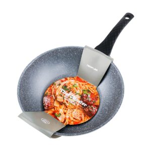 Neoflam Cast Aluminum Nonstick Wok | Easy to Use, Lightweight, Dishwasher Safe | Made in Korea (12", 30cm)