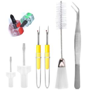 8 pieces sewing machine cleaning kit include sewing machine repair tools with tweezers double headed brush screwdriver for repair and cleaning sewing machine