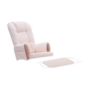 rejoice home castaway glider rocking chair replacement cushion set - pink